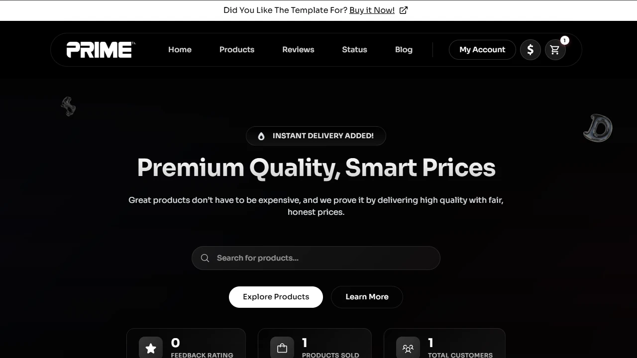 Prime | Theme - Theme | Best SellAuth Templates